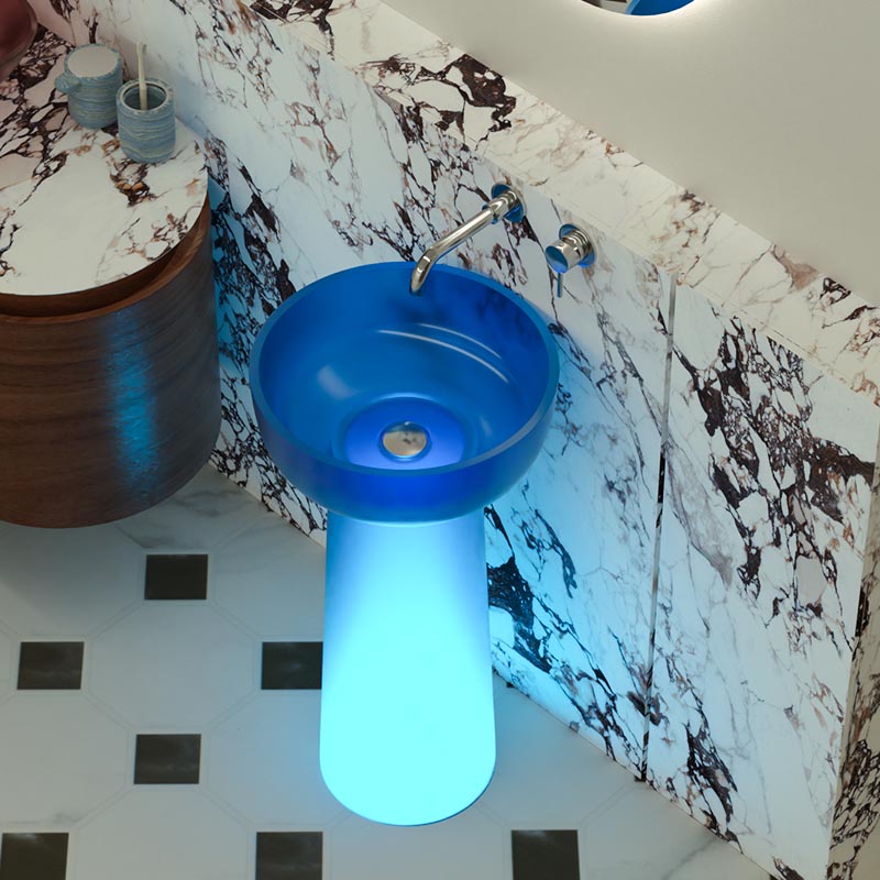 DB6623 Transparent Resin Wash Basin - Daoben Building Materials