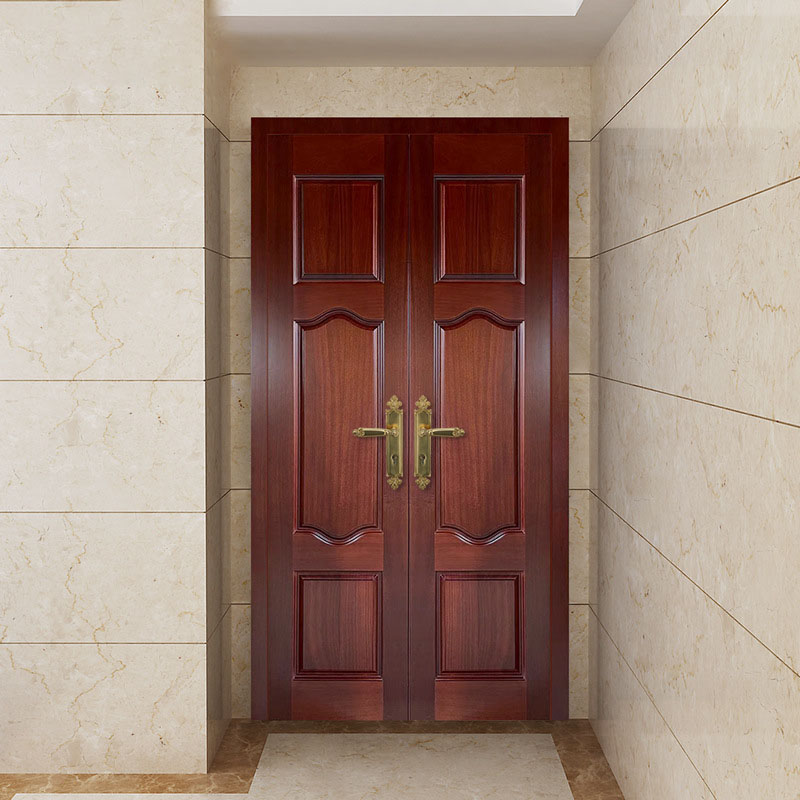 DL76 Luxury Solid Wood Double/Composite Doors - Daoben Building Materials